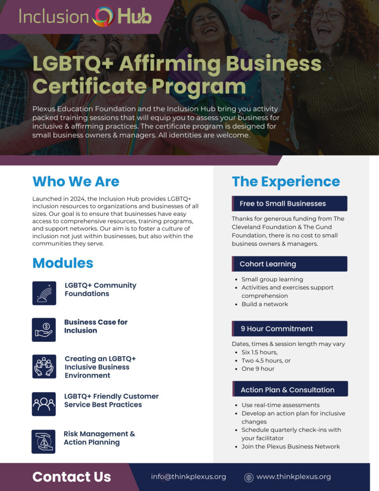 The Inclusion Hub - Plexus LGBT & Allied Chamber of Commerce